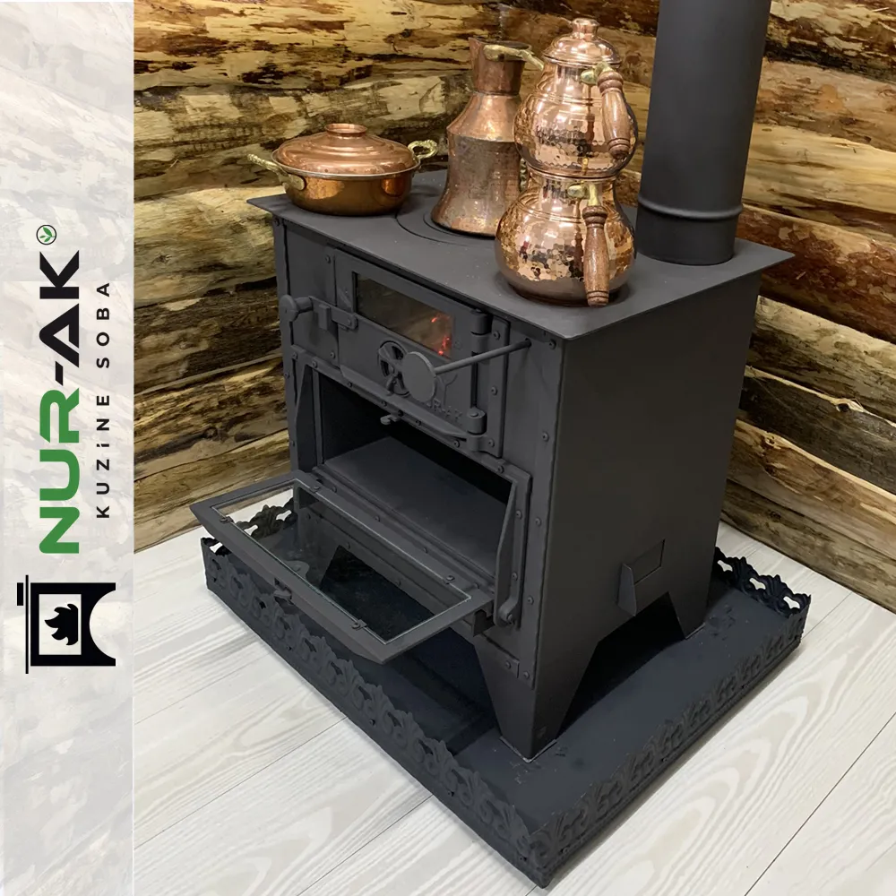 60x45cm Camlı Odun Kuzinesi | Nurak Kuzine Soba